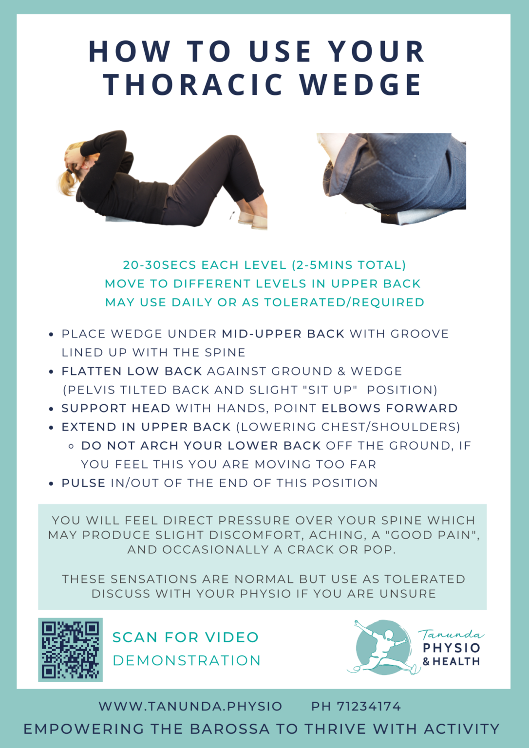 Thoracic Wedge: How to use - Tanunda Physio & Health